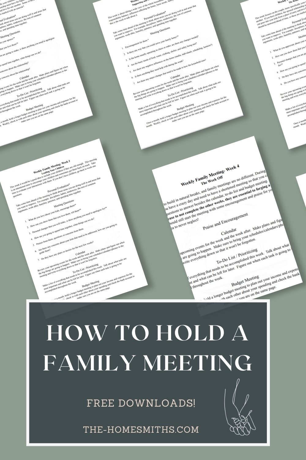 How to Hold a Weekly Family Meeting - The Homesmiths
