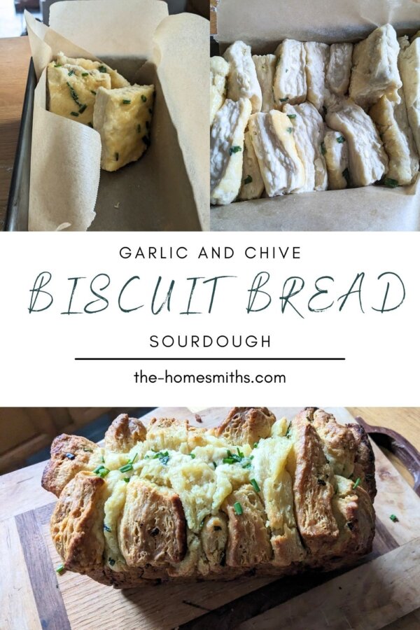 Garlic and Chive Sourdough Biscuit Bread - The Homesmiths